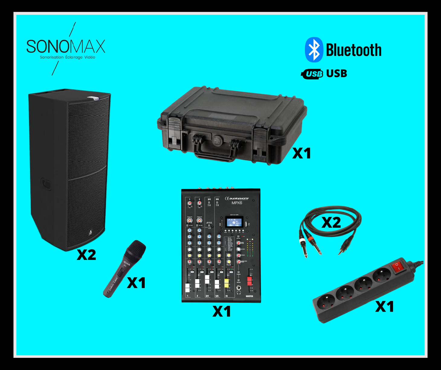 Location Pack son JK Master audio 3 voies | Sonomax